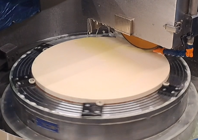 Flat surface grinding of φ485 ceramic disk | Machining Examples ...